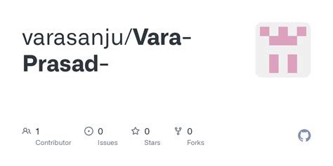 Github Varasanjuvara Prasad