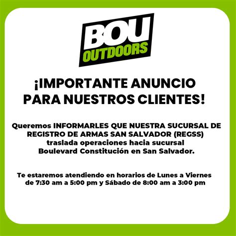 Bou Outdoors Store 📣¡te Compartimos Información Importante 📣