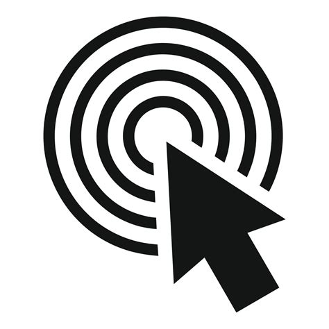 Cursor Click Round Icon Simple Black Style 14575681 Vector Art At Vecteezy