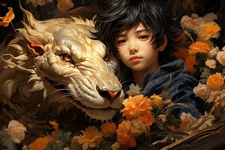 一个男孩躺在龙身上的插图插画图片下载 正版图片600433522 摄图网