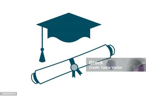 졸업 한도 및 졸업장 스크롤 아이콘 블루 모르타르보드 및 대학 인증서 공부에 대한 스톡 벡터 아트 및 기타 이미지 공부