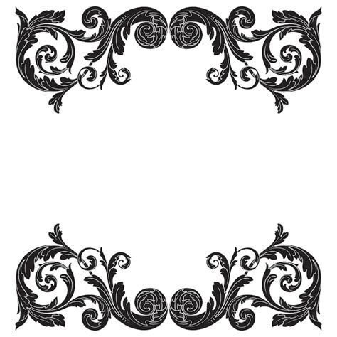 빈티지 요소의 클래식 바로크 장식적인 디자인 요소 선조 서예 프리미엄 벡터