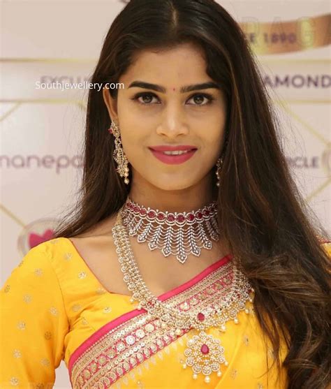 Diamond And Ruby Jewelry Set Indian Jewellery Designs