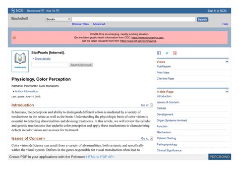 PDF Physiology Color Perception