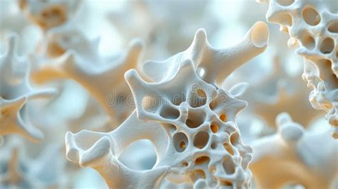 An Intimate Look At Bone Structure Revealing The Effects Of Osteoporosis Stock Image Image Of