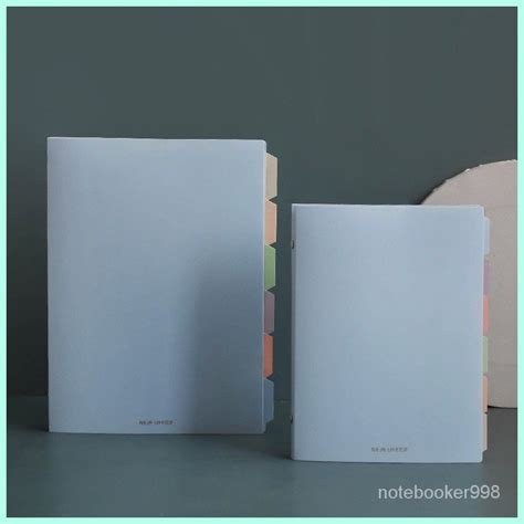 A5 20 Holes B5 26 Holes Soft Pastel Color Binder Notebook Refillable With Pastel Index Divider