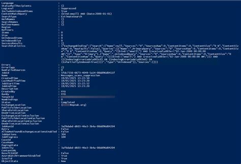 Error With Powershell Command To Delete Emails Through Purview