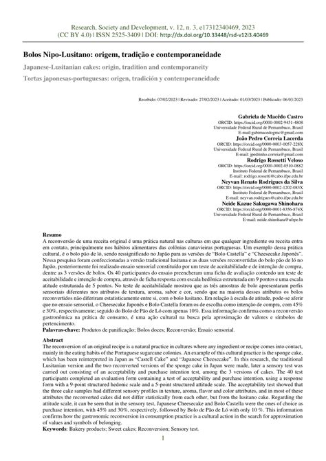 Pdf Bolos Nipo Lusitano Origem Tradição E Contemporaneidade