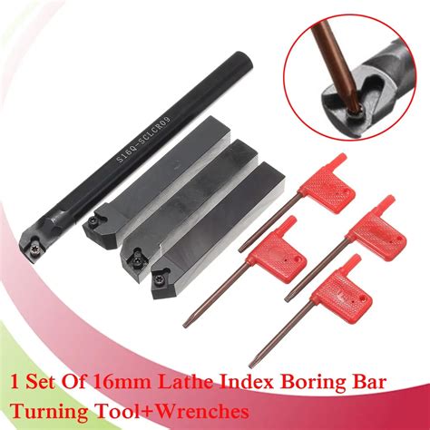 4set 16mm Sclcr Lathe Turning Tool Holder Boring Bar S16q Sclcr09sclcr1616h09sclcl1616h09