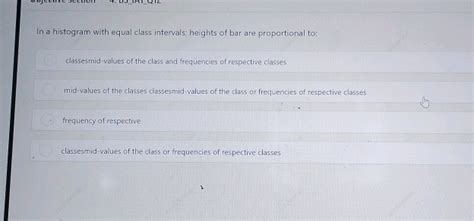 In A Histogram With Equal Class Intervals Studyx