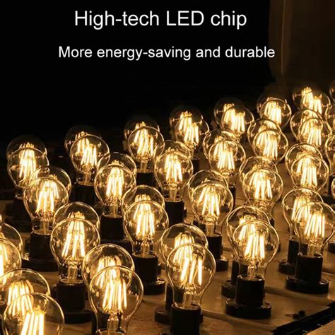 6개상자 G45 전구 Led 램프 고정 장치 조명기 빈티지 필라멘트 조명 스타일 우유 흰색 작은 나사220v 4w