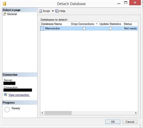 rename sql server physical database files using detach and attach