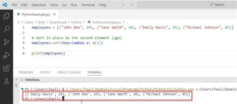 How To Sort By The Second Element In A Tuple In Python