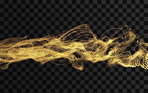 Array With Dynamic Particles Wavy Background Composition With Motion