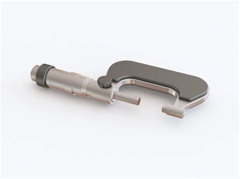 Micrometer Metal Clamp 3d Model Cgtrader