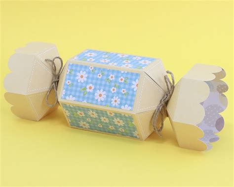 Hexagonal Candy Box Pack Svg 3d Project Papercraft Large Candy Box Cutting Files Cricut