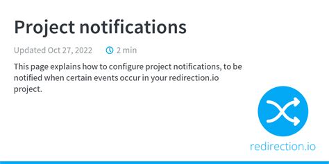 Project Notifications User Documentation Redirection Io