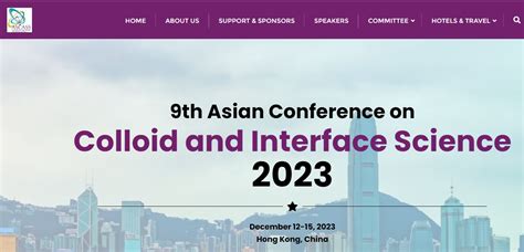 9th Asian Conference On Colloid And Interface Science 2023 Department