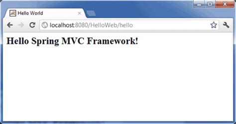 Spring MVC Hello World 示例 Spring MVC 教程
