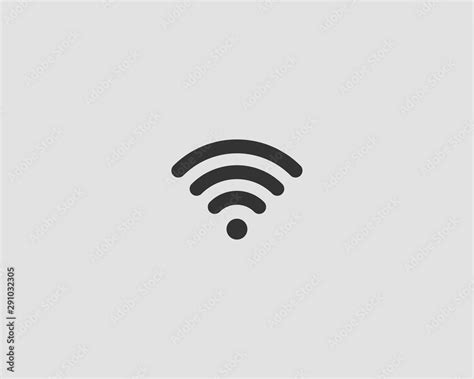 Free Wi Fi Icon Connection Zone Wifi Vector Symbol Radio Waves Signal Stock Vector Adobe Stock