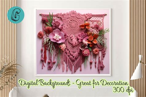 Orchid 3d Macrame Background 13 Graphic By Glamour · Creative Fabrica