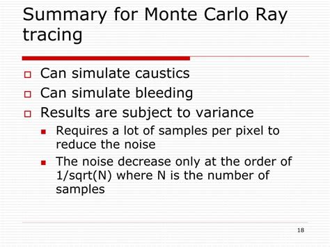 Ppt Computer Graphics Global Illumination Monte Carlo Ray Tracing