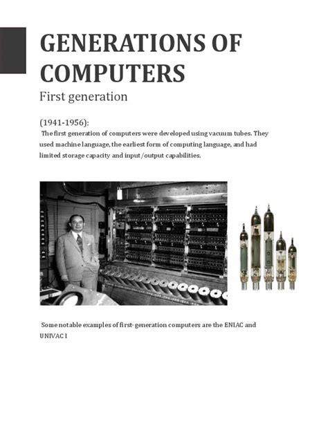 The Evolution Of Computers A Brief History Of The Five Generations