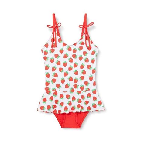 Maillot De Bain 1 Pièce Fille Fraise Tailles 2 à 8 Ans Haute Pression