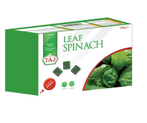 Taj Leaf Spinach Consort Frozen Foods