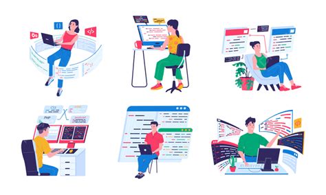 coders vector hd png images programmer and coders coder backend cartoon specialist worker