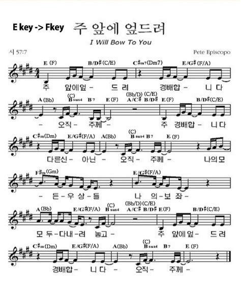 Ccm 찬양 추천 주 앞에 엎드려 가사 악보 네이버 블로그