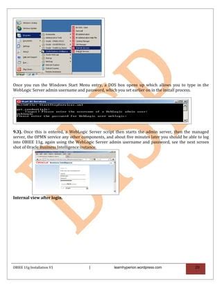 Obiee G Installation PDF