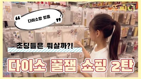 다이소 꿀잼 쇼핑 2탄 다이소깡 초딩들은 다이소에서 뭐살까 Youtube