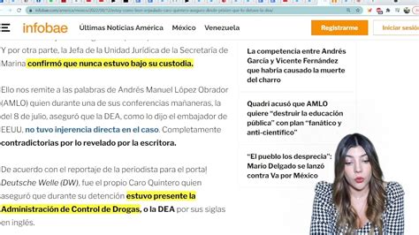 Marina Desmiente A Anabel Hernández Fue Tachada De Mentirosa En La