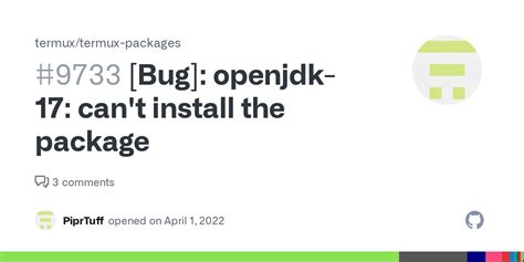 Bug Openjdk Can T Install The Package Issue Termux Termux Packages GitHub