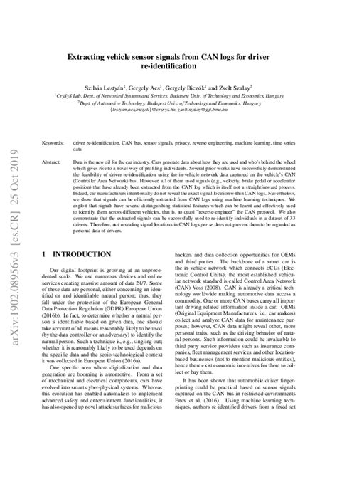 pdf extracting vehicle sensor signals from can logs for driver re