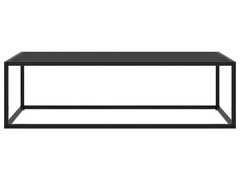 Table Basse Noir Avec Verre Noir 120x50x35 Cm