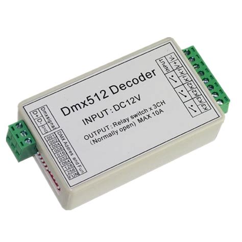 1 Pcs Ws Dmx Relay 3ch Dmx512 Decoder Relais Ch Dm Grandado