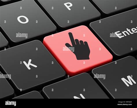 Web Development Concept Mouse Cursor On Computer Keyboard Background
