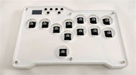 12 Button Arcade Controller Mini Fight Stick With Blue Keycaps Mx
