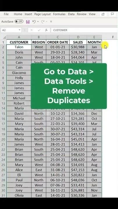 remove duplicate data in excel shorts shortsfeed exceltutorial excel youtube
