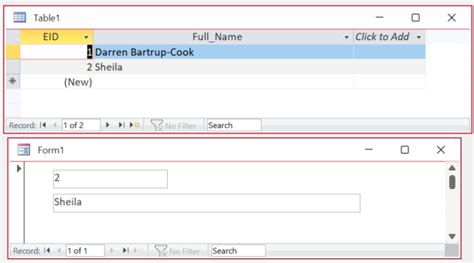 Vba How To Pull A Value From A Table In Access And Show It In A Textbox Based On A Unique Id