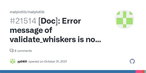 Doc Error Message Of Validatewhiskers Is Not Updated · Issue 21514