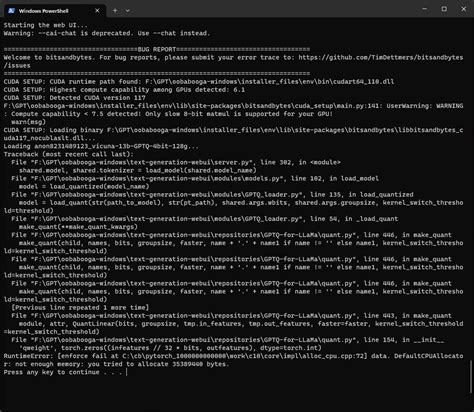Web Ui Not Starting · Issue 936 · Oobaboogatext Generation Webui · Github