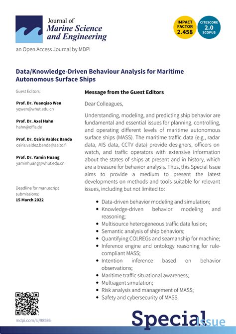 Pdf Call For Paper Jmse Is Dataknowledge Driven Behaviour Analysis