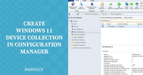 Create Windows 11 Device Collection In Sccm Configuration Manager Nandocs