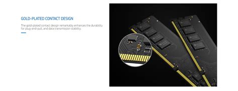 HP V2 8GB DDR4 Desktop Memory 3200 MHz Data Rate CL16 Latency Gold Plated Contact Design 1 2