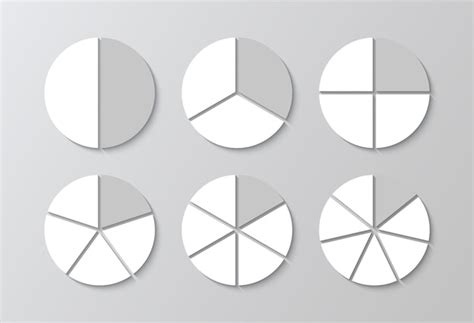 Premium Vector Circular Structure Chart Pie Diagram In Shades Of Gray Colors Circle Section