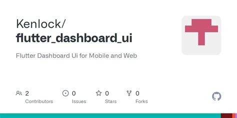 Github Kenlock Flutter Dashboard Ui Flutter Dashboard Ui For Mobile And Web