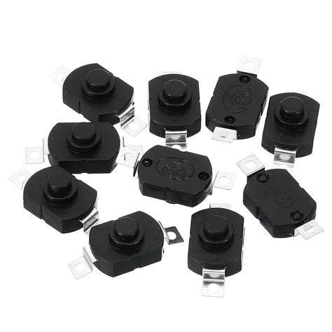Patikil Latching Push Button Switch 10 Pcs Kan 23 Flat Pin Onoff Self
